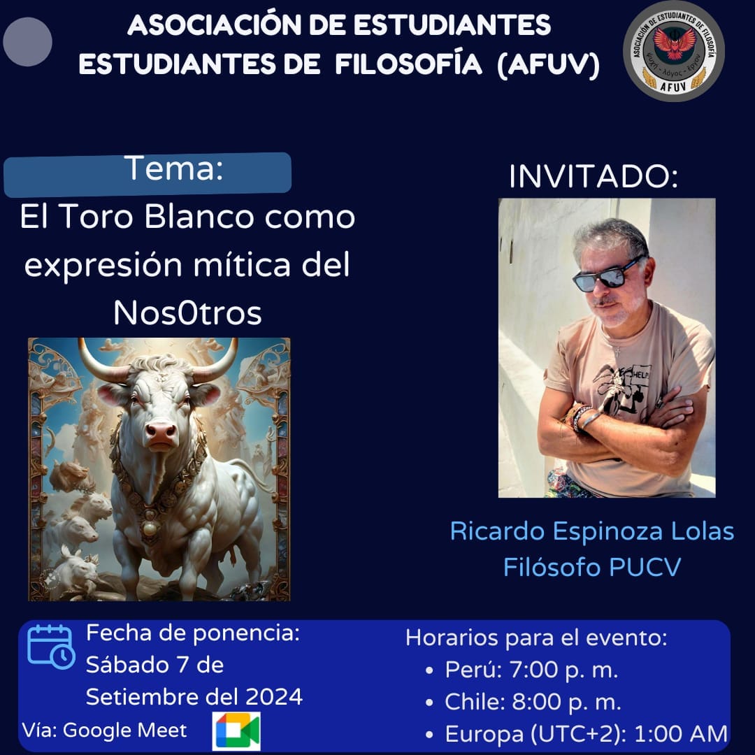 Ricardo Espinoza Lolas. Conferencia a partir de la metáfora del Toro Blanco y la Barca del ...